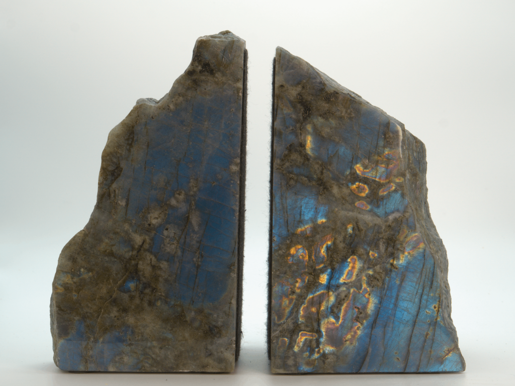 Labradorite Mineral Bookend Set | The Ore Cart Rock Shop