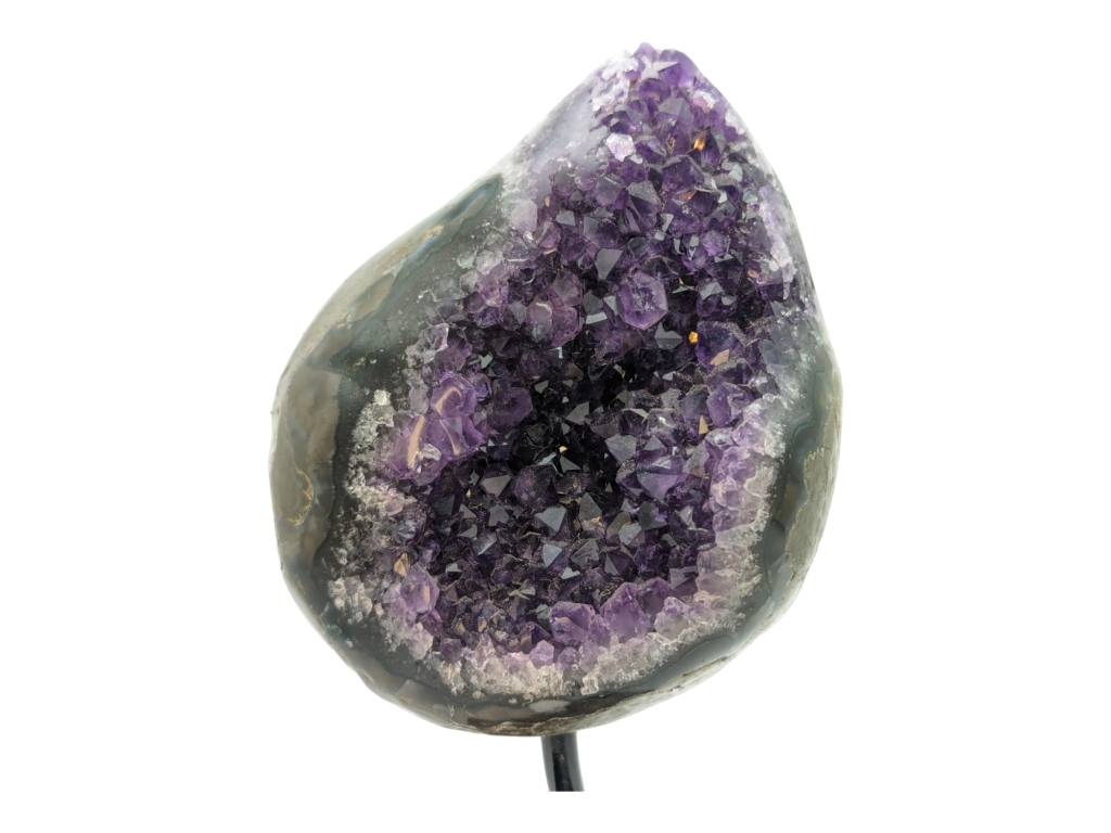 Amethyst Geode Teardrop Display | The Ore Cart Rock Shop