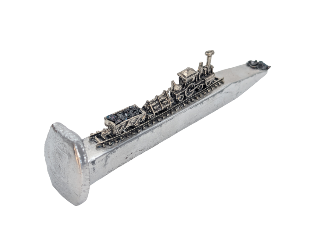 Railroad Spike Pewter Train Display | The Ore Cart Rock Shop